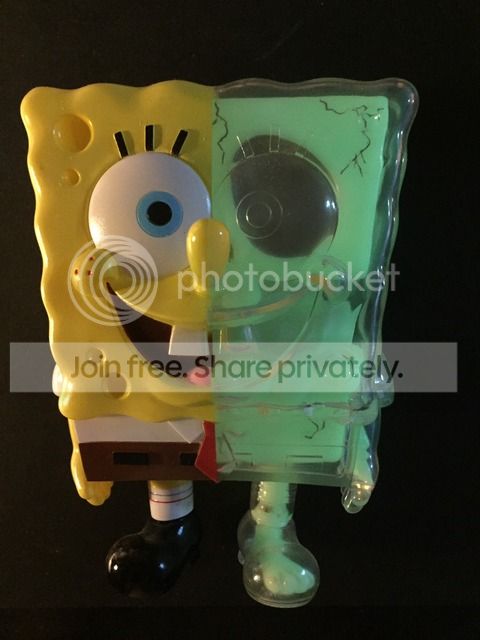 Spongebob Half Skeleton GLOW IN THE DARK
