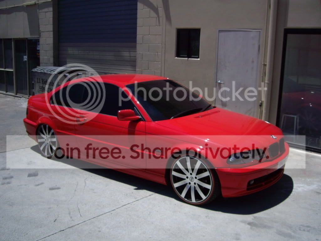 SLAMMED 325ci New Wheels + red and white walls | E46 Fanatics Forum